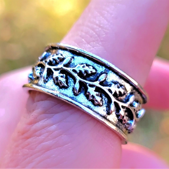 Jewelry | Royal Garden Emblem Silver Ring Size 7 | Poshmark